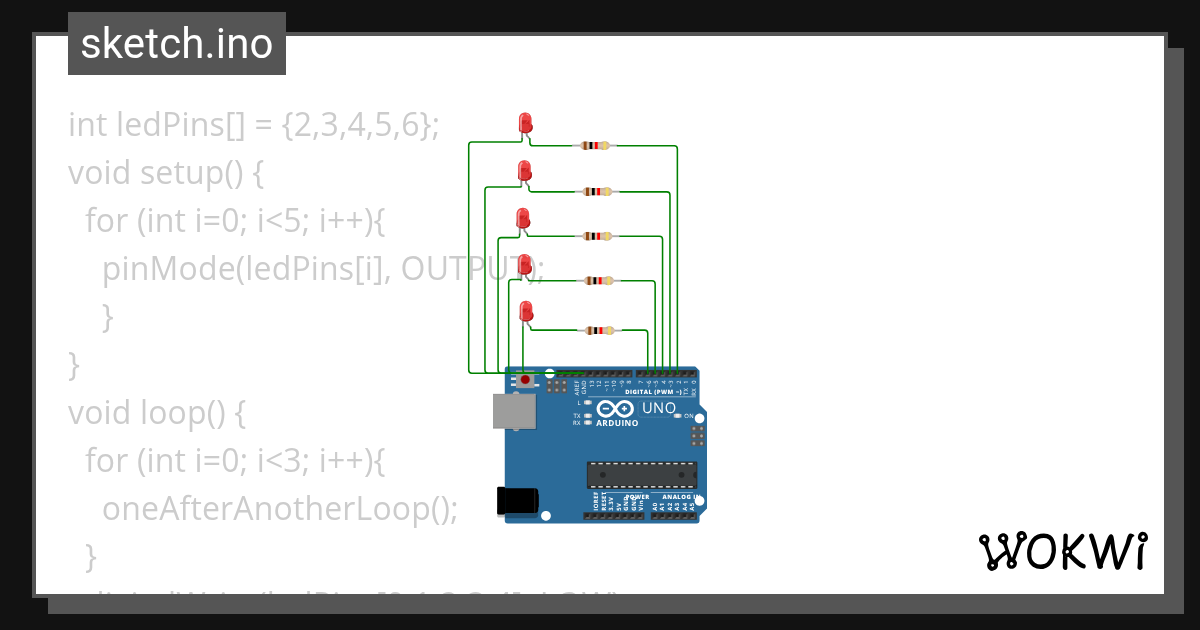 Tugas LED No 2 - Wokwi ESP32, STM32, Arduino Simulator