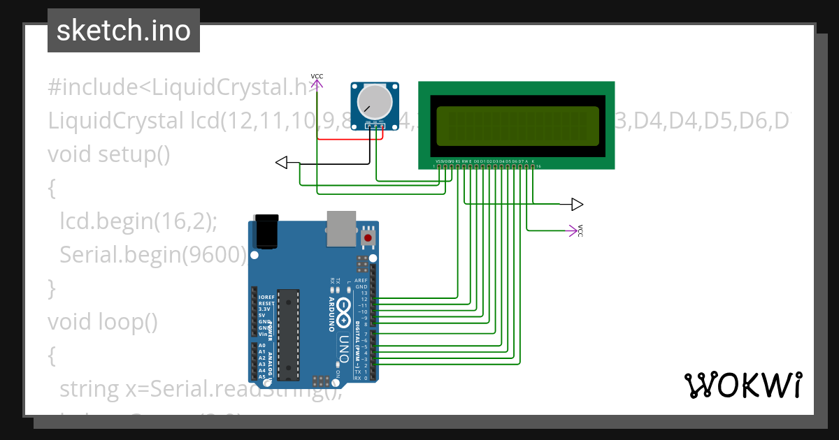 lcd display - Wokwi ESP32, STM32, Arduino Simulator