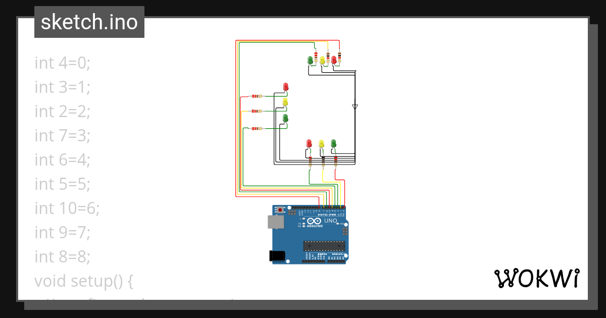 lampu lalu lintas - Wokwi ESP32, STM32, Arduino Simulator
