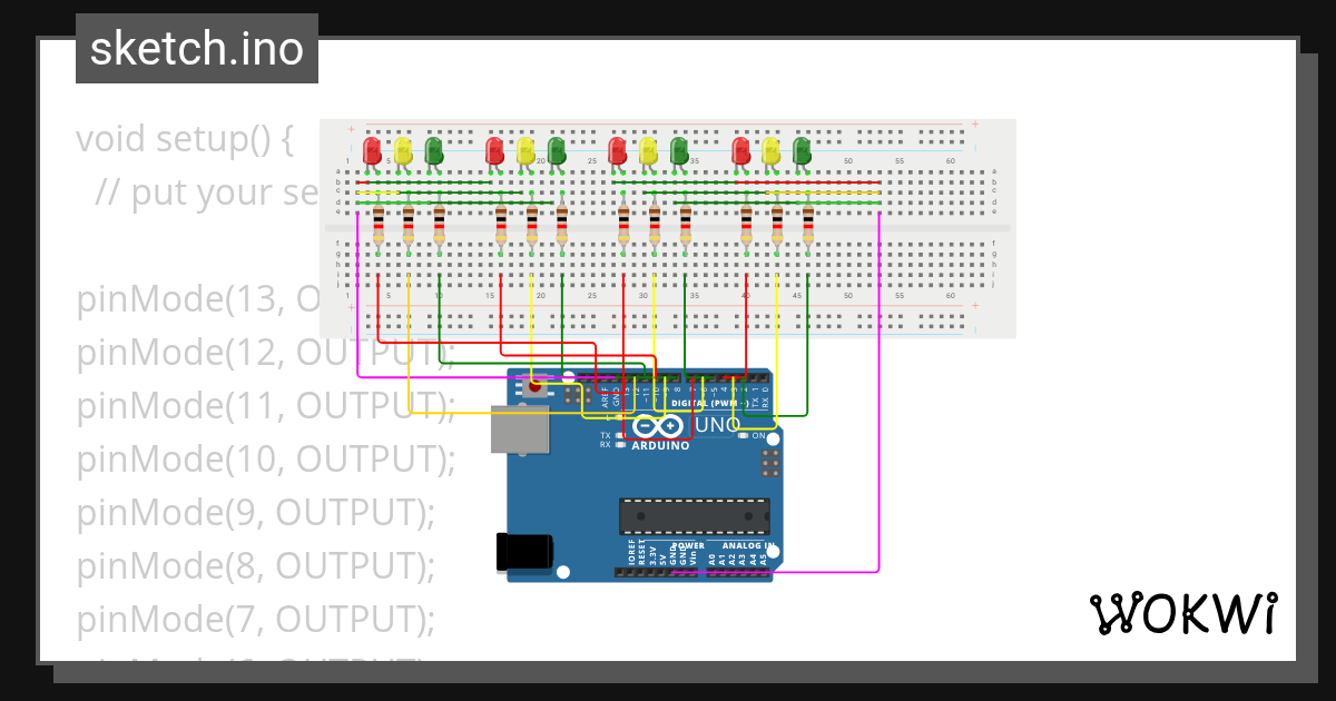 Traffic light 4 arah Copy - Wokwi ESP32, STM32, Arduino Simulator