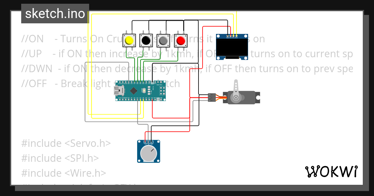Cruise Control - Wokwi ESP32, STM32, Arduino Simulator