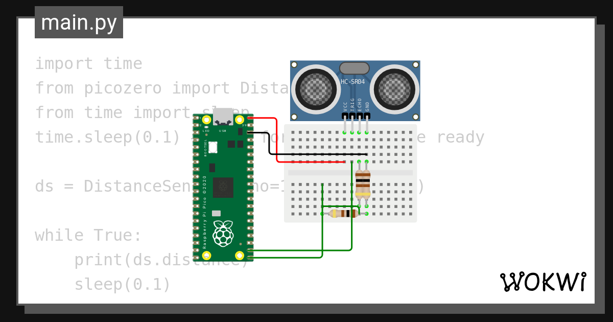 Ultrasonic Sensor Wip Wokwi Esp32 Stm32 Arduino Simulator 3085