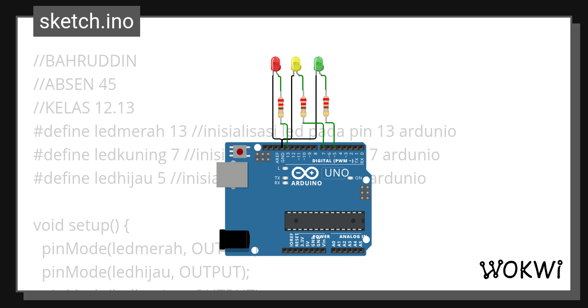 Praktek 6 Led Blynkblynk Wokwi Esp32 Stm32 Arduino Simulator 