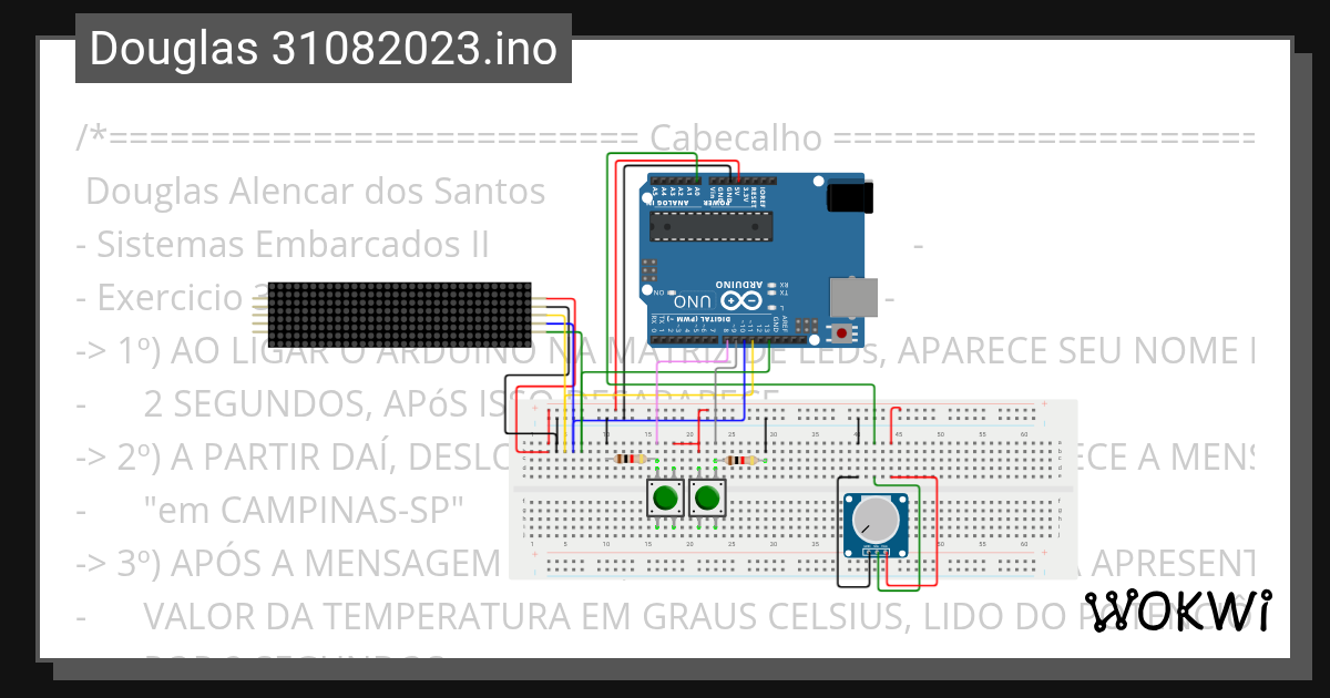 AULA 31 08 2023 - Wokwi ESP32, STM32, Arduino Simulator