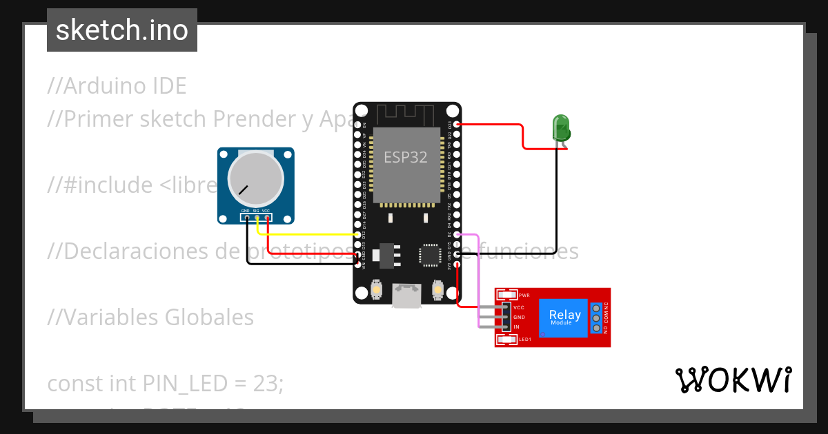 0109 Relay Wokwi Esp32 Stm32 Arduino Simulator 