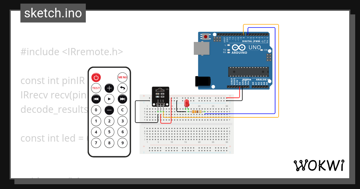 29. IR Remote - Wokwi ESP32, STM32, Arduino Simulator