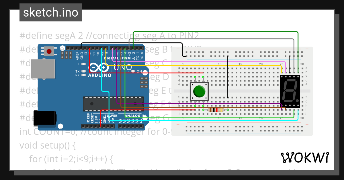 ArduinoUNO_7SegmentDisplay - Wokwi ESP32, STM32, Arduino Simulator