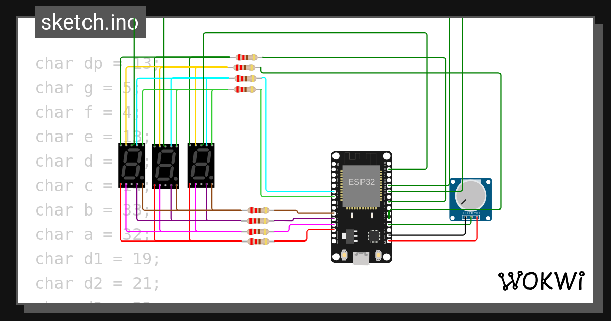 7segmen 3digit Copy 3 Wokwi Esp32 Stm32 Arduino Simulator 9083