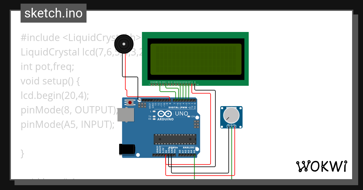 Lcd 20×4 1/9/23 - Wokwi ESP32, STM32, Arduino Simulator Lcd 20×4 1/9/23 - Wokwi ESP32, STM32, Arduino Simulator