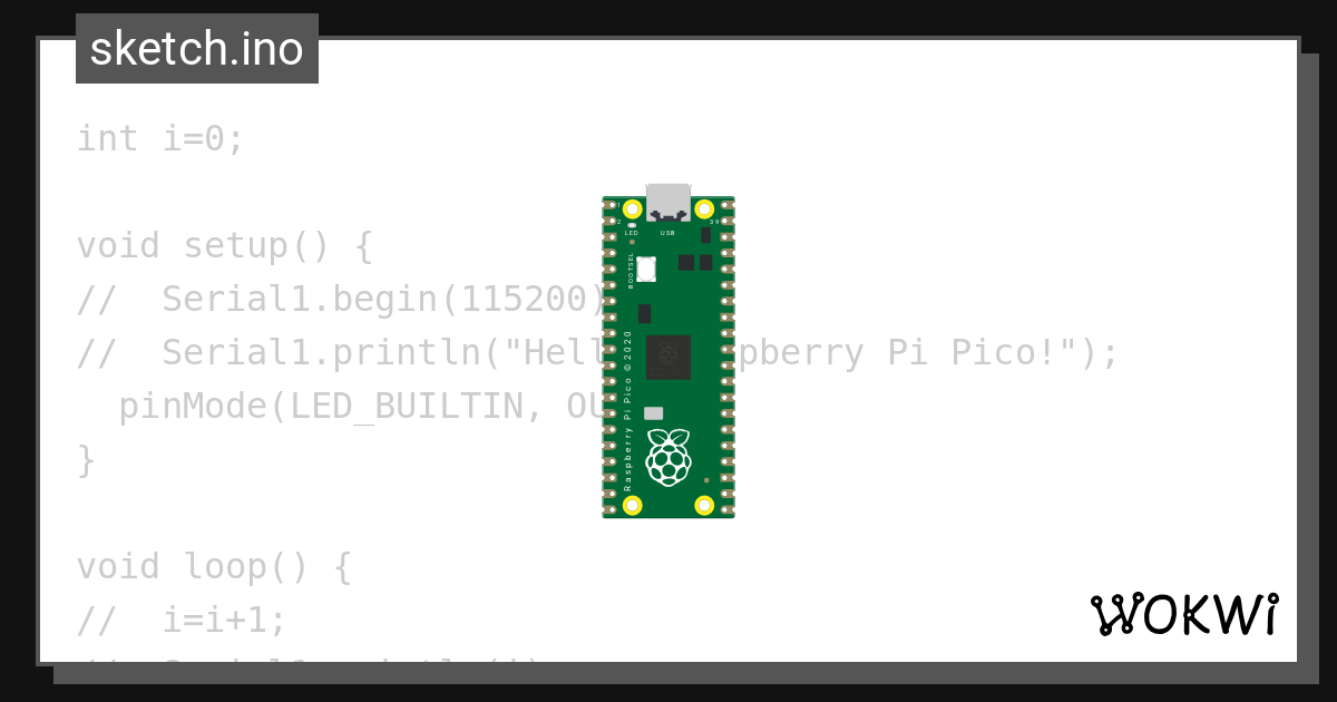 Pico Bin Led Blink C Wokwi Esp32 Stm32 Arduino Simulator