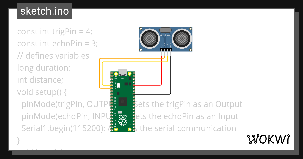 Pico Hc Sr04 Ssd1306 C Wokwi Esp32 Stm32 Arduino Simulator 1134