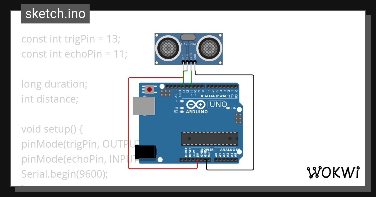 Ultrasonic sensor_Rohan - Wokwi ESP32, STM32, Arduino Simulator