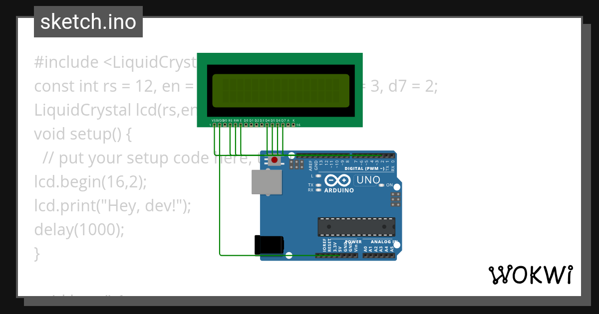 scrolling lcd - Wokwi ESP32, STM32, Arduino Simulator