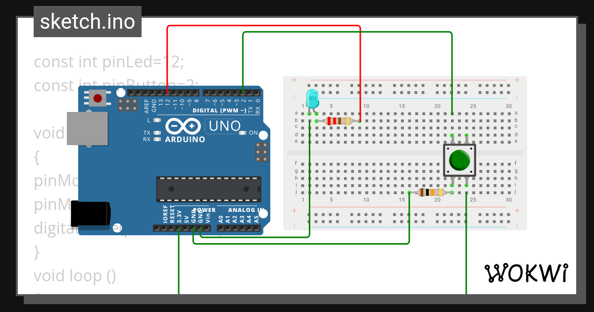 latihan tombol nyala sekedip - Wokwi ESP32, STM32, Arduino Simulator latihan tombol nyala sekedip - Wokwi ESP32, STM32, Arduino Simulator
