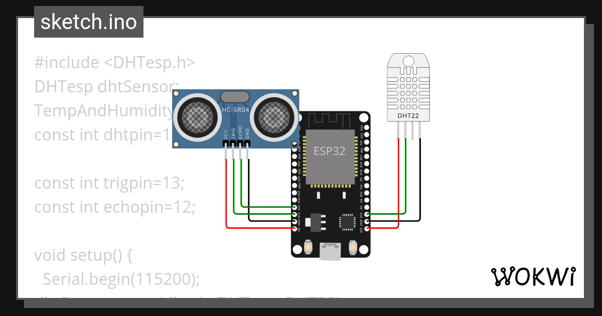 hc-sr04 wokwi 1 - Wokwi ESP32, STM32, Arduino Simulator