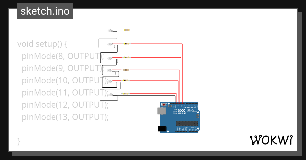 LED PCB v2 - Wokwi ESP32, STM32, Arduino Simulator