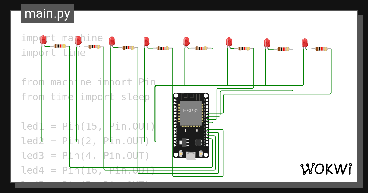 Binario Esp32 Wokwi Esp32 Stm32 Arduino Simulator