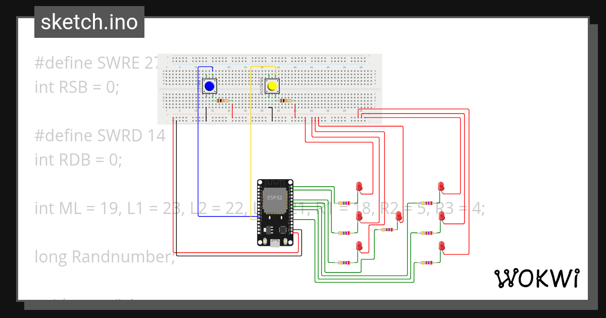 LAB2 งานฝนล่าสุด - Wokwi ESP32, STM32, Arduino Simulator