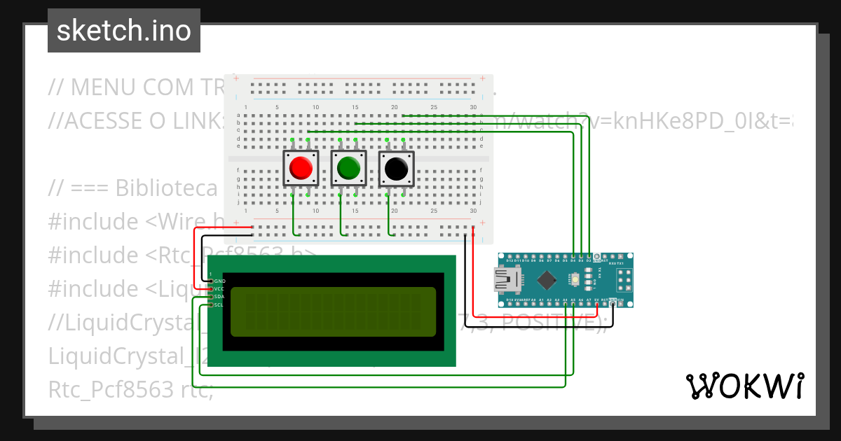 Menu 3 Botões Data Wokwi Esp32 Stm32 Arduino Simulator 1366