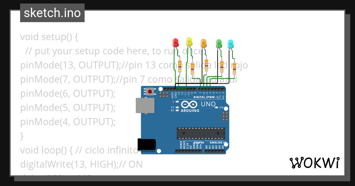 Señal de salida - Wokwi ESP32, STM32, Arduino Simulator