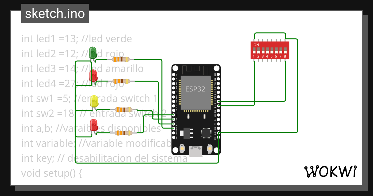 guia 2 - Wokwi ESP32, STM32, Arduino Simulator