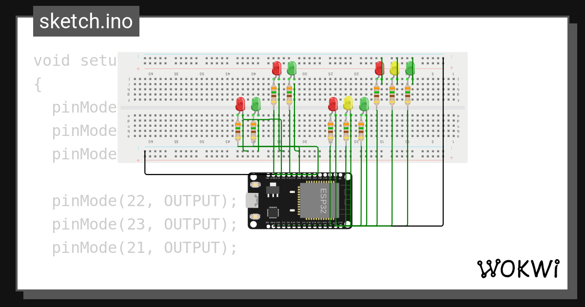 Semáforos Wokwi Esp32 Stm32 Arduino Simulator