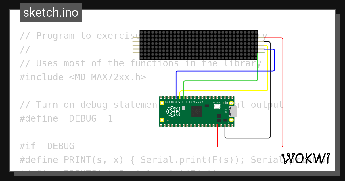 Pico Matrix Test Wokwi Esp32 Stm32 Arduino Simulator 4449