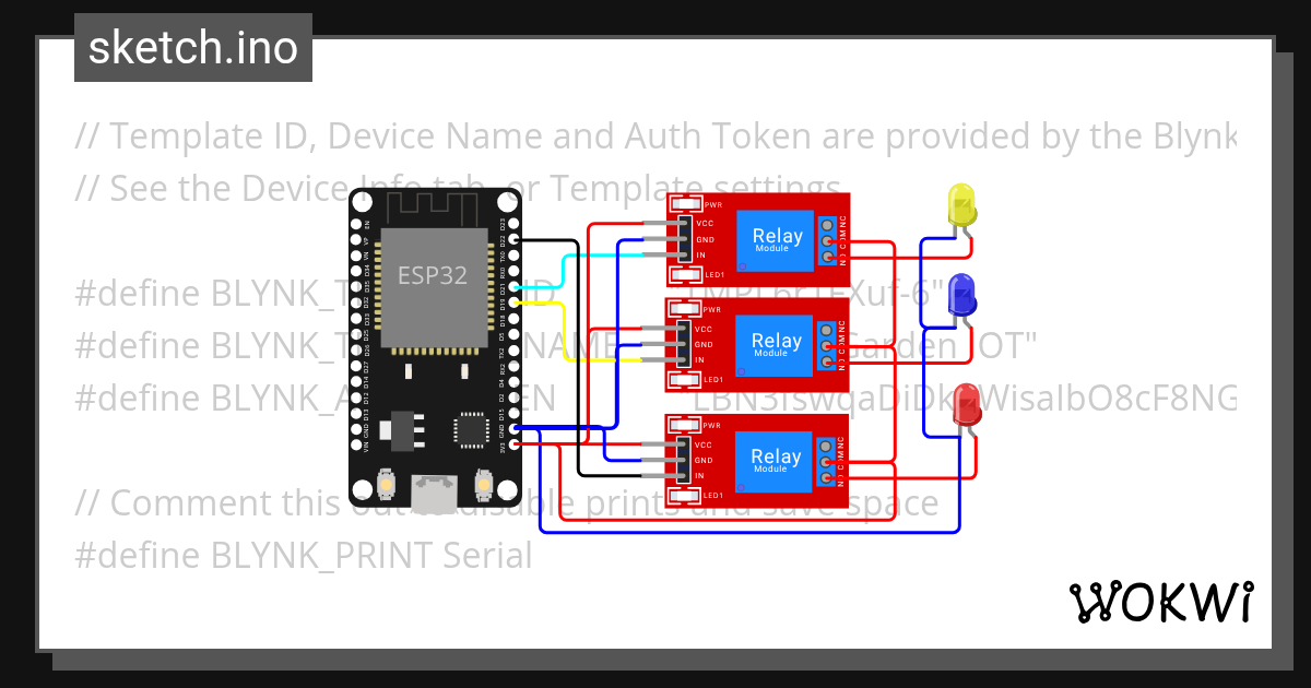 RELAY 3 - Wokwi ESP32, STM32, Arduino Simulator