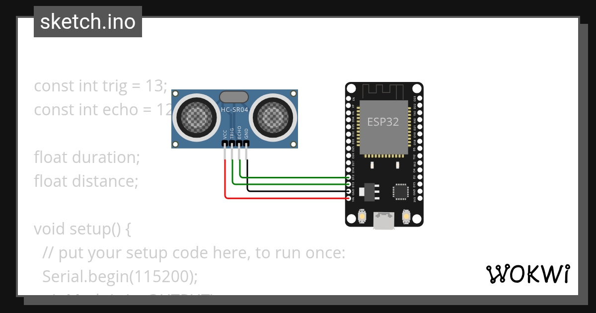 507_ABIRAMI_ULTRASONIC - Wokwi ESP32, STM32, Arduino Simulator