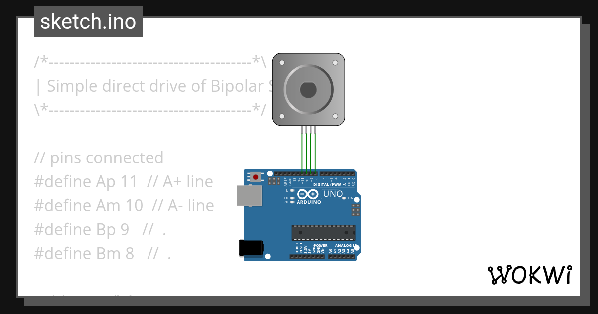Steper Motor Wokwi Esp32 Stm32 Arduino Simulator