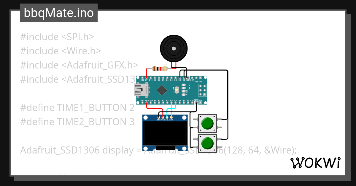 BBQMate V1 - Wokwi ESP32, STM32, Arduino Simulator
