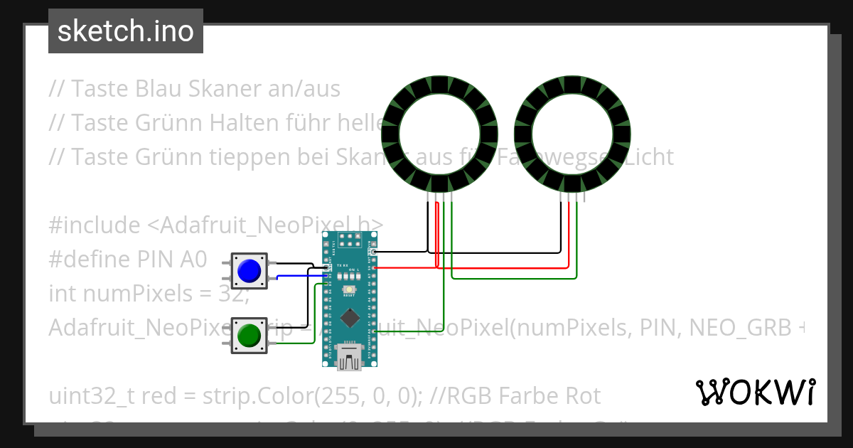 Helm Licht - Wokwi ESP32, STM32, Arduino Simulator