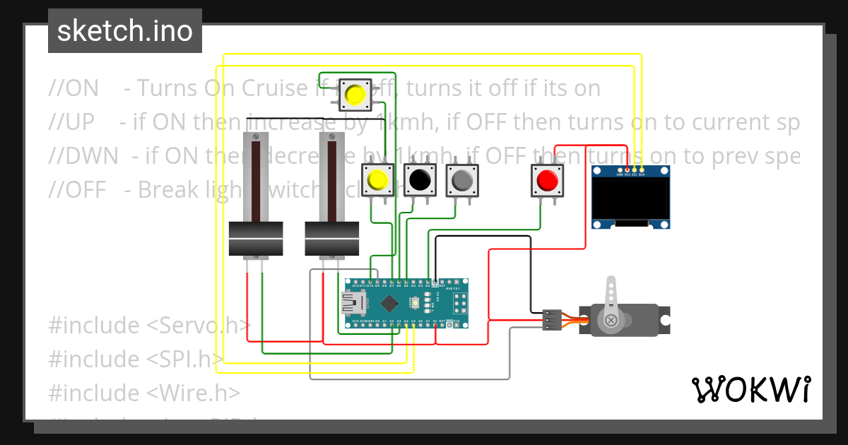 Cruise Control 2 - Wokwi ESP32, STM32, Arduino Simulator