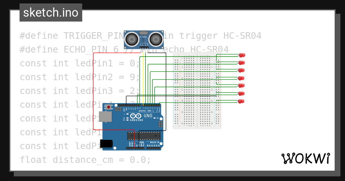 Jarak Ultrasonic Acara 9 10 Wokwi Esp32 Stm32 Arduino Simulator 8746