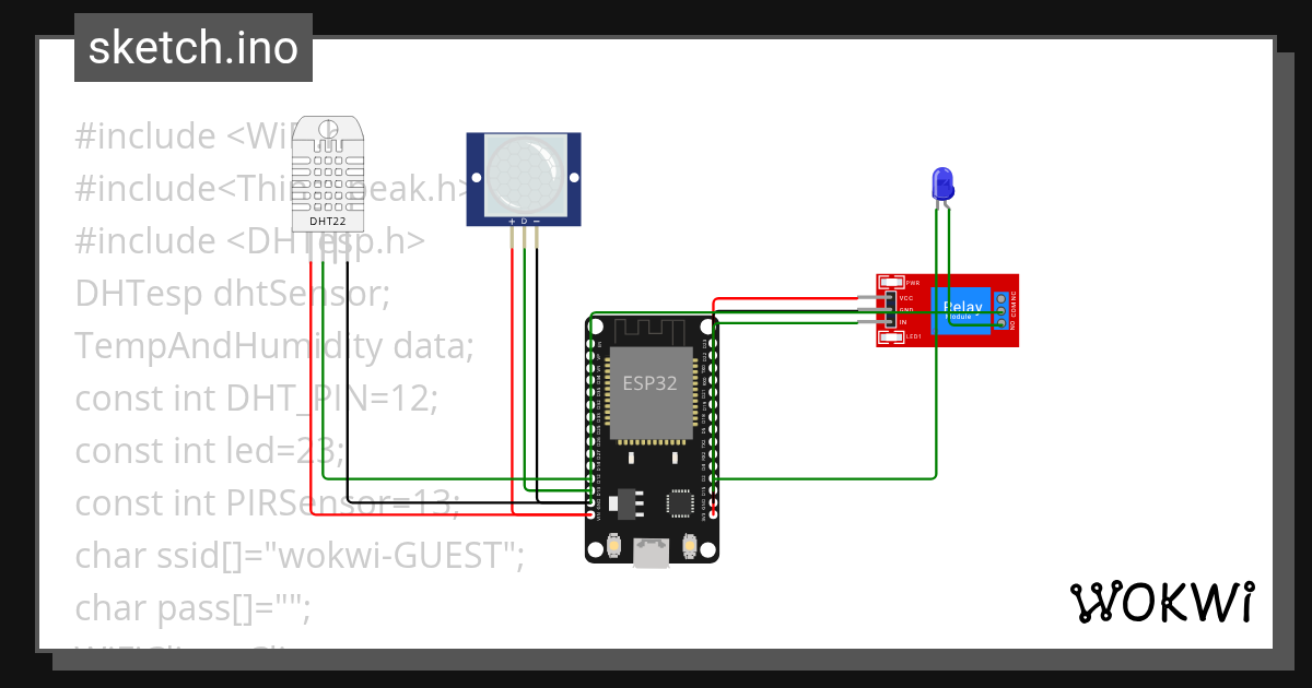Pir - Wokwi ESP32, STM32, Arduino Simulator