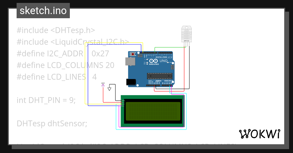 dht sensor using arduino Copy - Wokwi ESP32, STM32, Arduino Simulator dht sensor using arduino Copy - Wokwi ESP32, STM32, Arduino Simulator