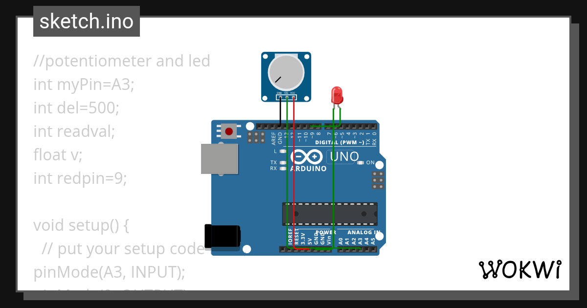 potentiometer - Wokwi ESP32, STM32, Arduino Simulator