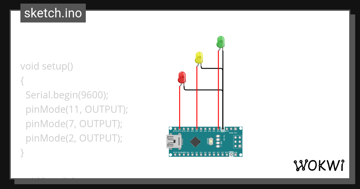 TRAFFIC LIGHTS - Wokwi ESP32, STM32, Arduino Simulator