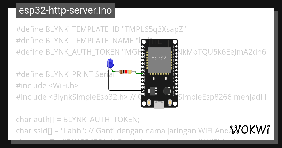 ESP32 LED 1.3 - Wokwi ESP32, STM32, Arduino Simulator