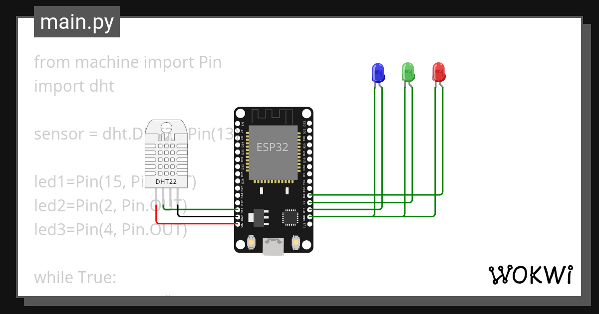Dht 22 Python Wokwi Esp32 Stm32 Arduino Simulator