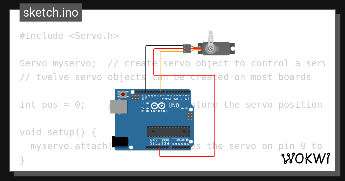 Program Servo Wokwi Esp32 Stm32 Arduino Simulator 8050