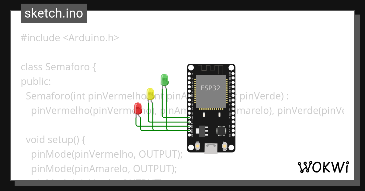 Semafaro - Wokwi ESP32, STM32, Arduino Simulator