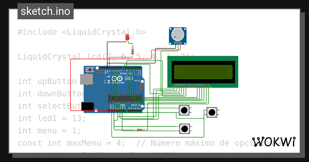 Lcdmenusubmenu Wokwi Esp32 Stm32 Arduino Simulator 0106
