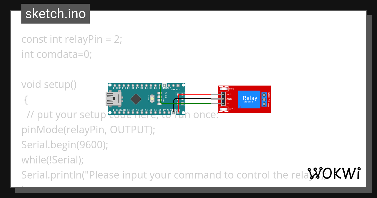 relay - Wokwi ESP32, STM32, Arduino Simulator