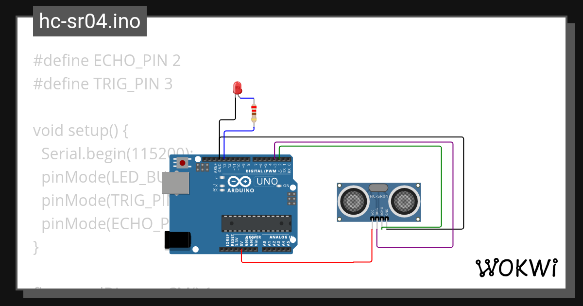O Ultrasonic Wokwi Esp32 Stm32 Arduino Simulator 3153