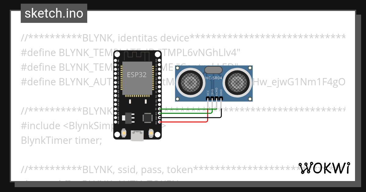 Ultrasonik Blynk Wokwi Esp32 Stm32 Arduino Simulator