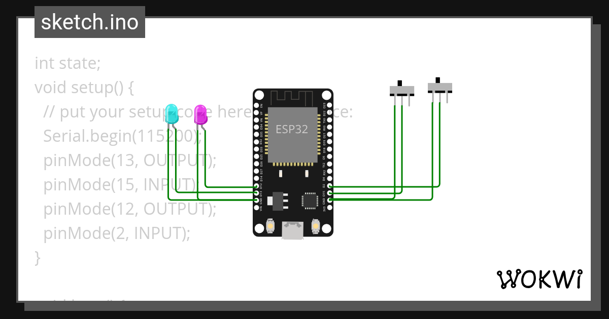 slide switch - Wokwi ESP32, STM32, Arduino Simulator