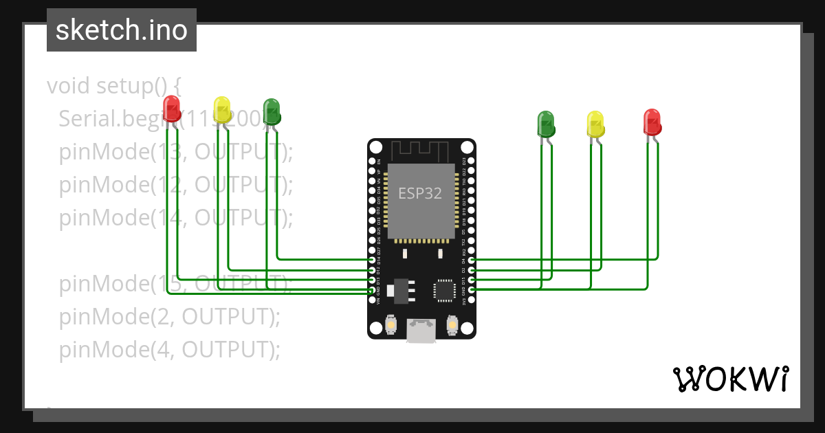 149_GUGAN_TRAFFIC LIGHT - Wokwi ESP32, STM32, Arduino Simulator
