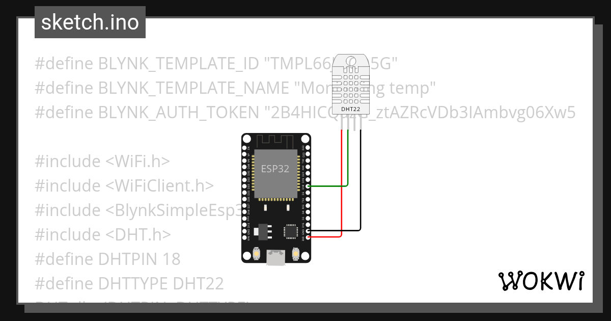 Temp Monitoering Wokwi Esp32 Stm32 Arduino Simulator 