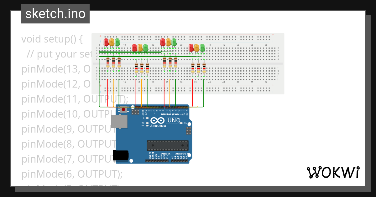 project traffic light 4 Copy (2) - Wokwi ESP32, STM32, Arduino Simulator